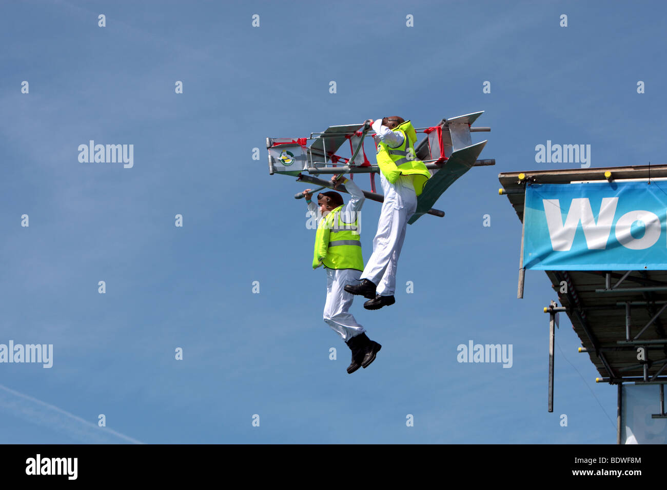 Two Health and Safety Officers Jump from Worthing Pier trying to fly a ...
