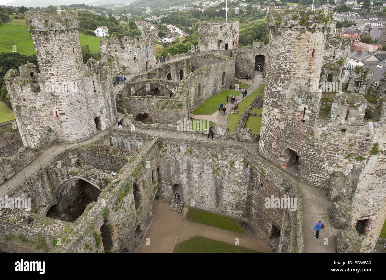 Conwy Castle Aerial View