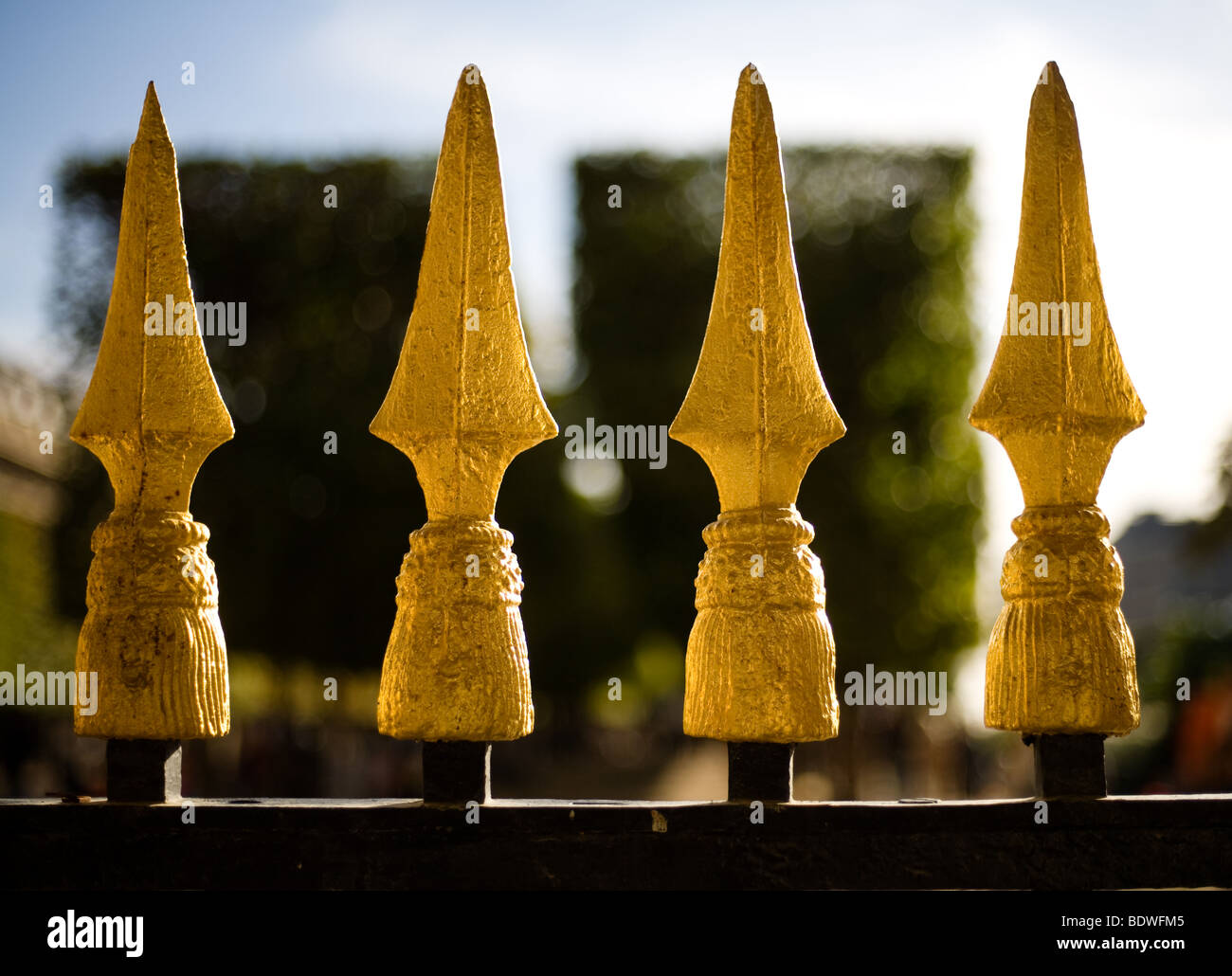 Gilded railings in the Palais Royal in Paris Stock Photo - Alamy