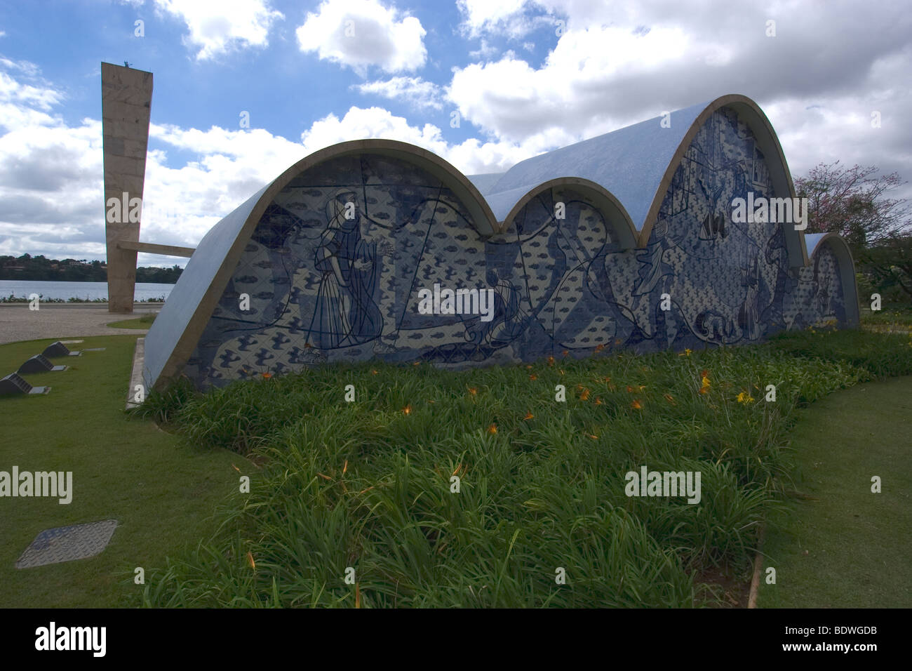 Pampulha Church at the Pampulha Lake, a landmark of Belo Horizonte ...