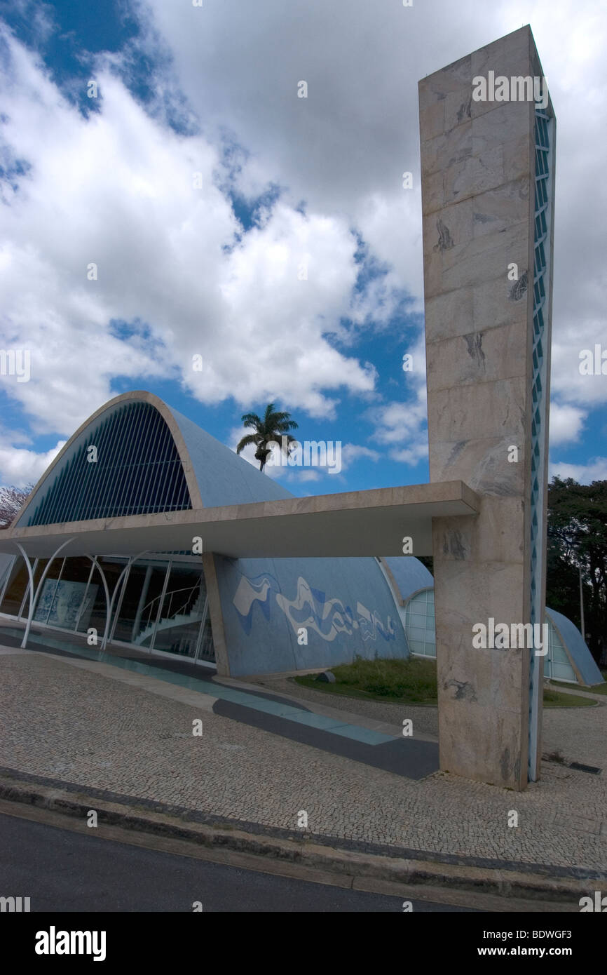 Pampulha Church at the Pampulha Lake, a landmark of Belo Horizonte ...