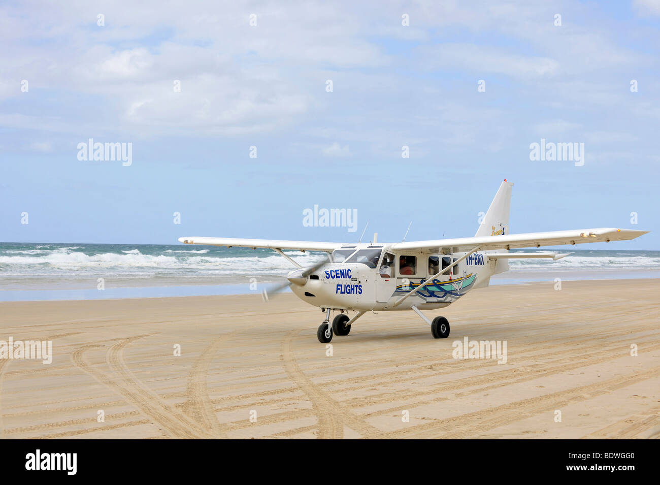 Aircraft on Seventy-Five Mile Beach, an official highway, the world's ...