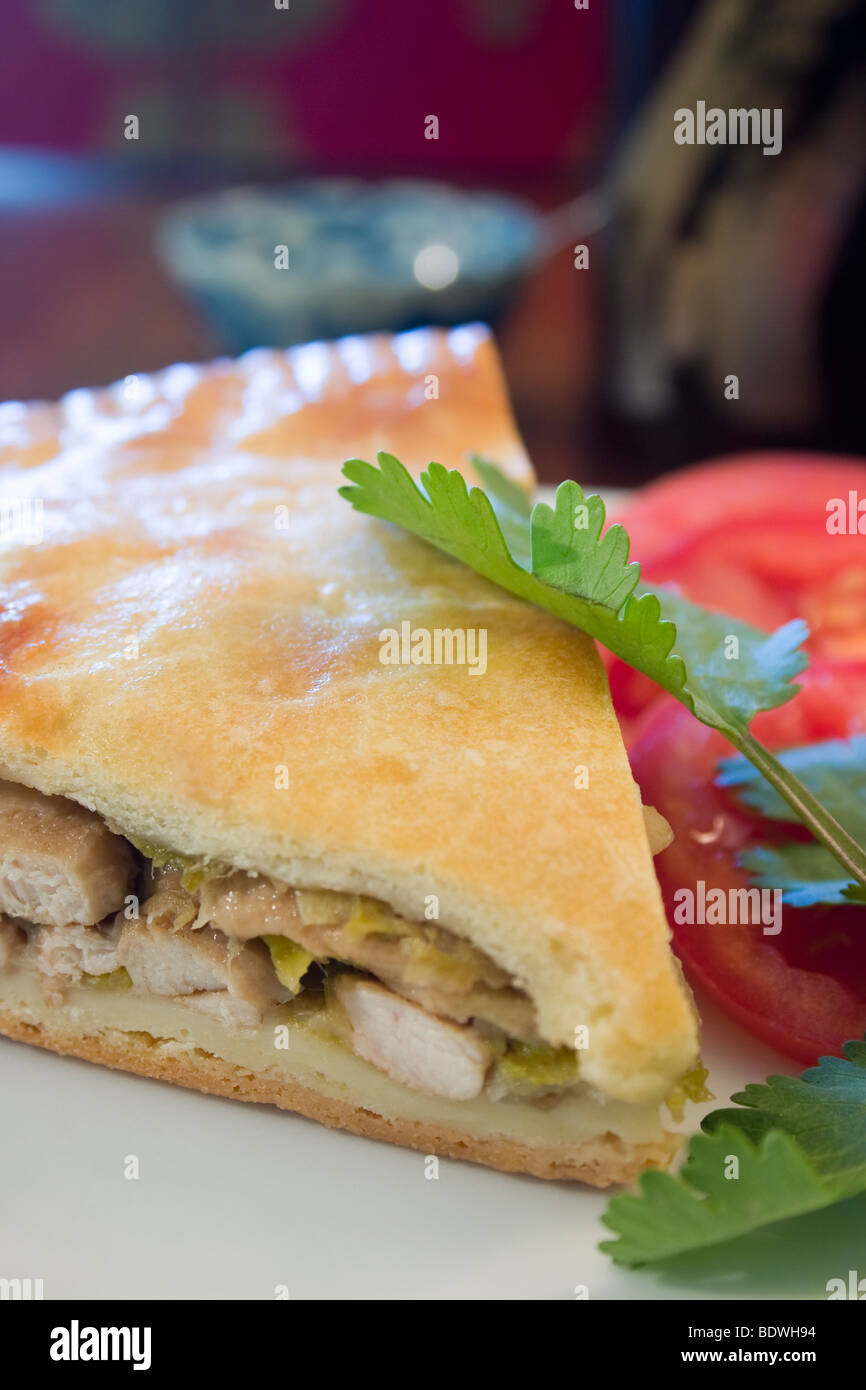 Slice of chicken pie Stock Photo - Alamy