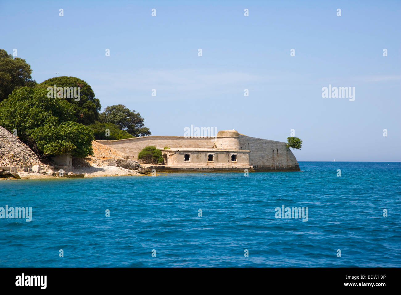 Austrian torpedo tube fort, Mali Brijun, Small Brioni, Brijuni Islands ...