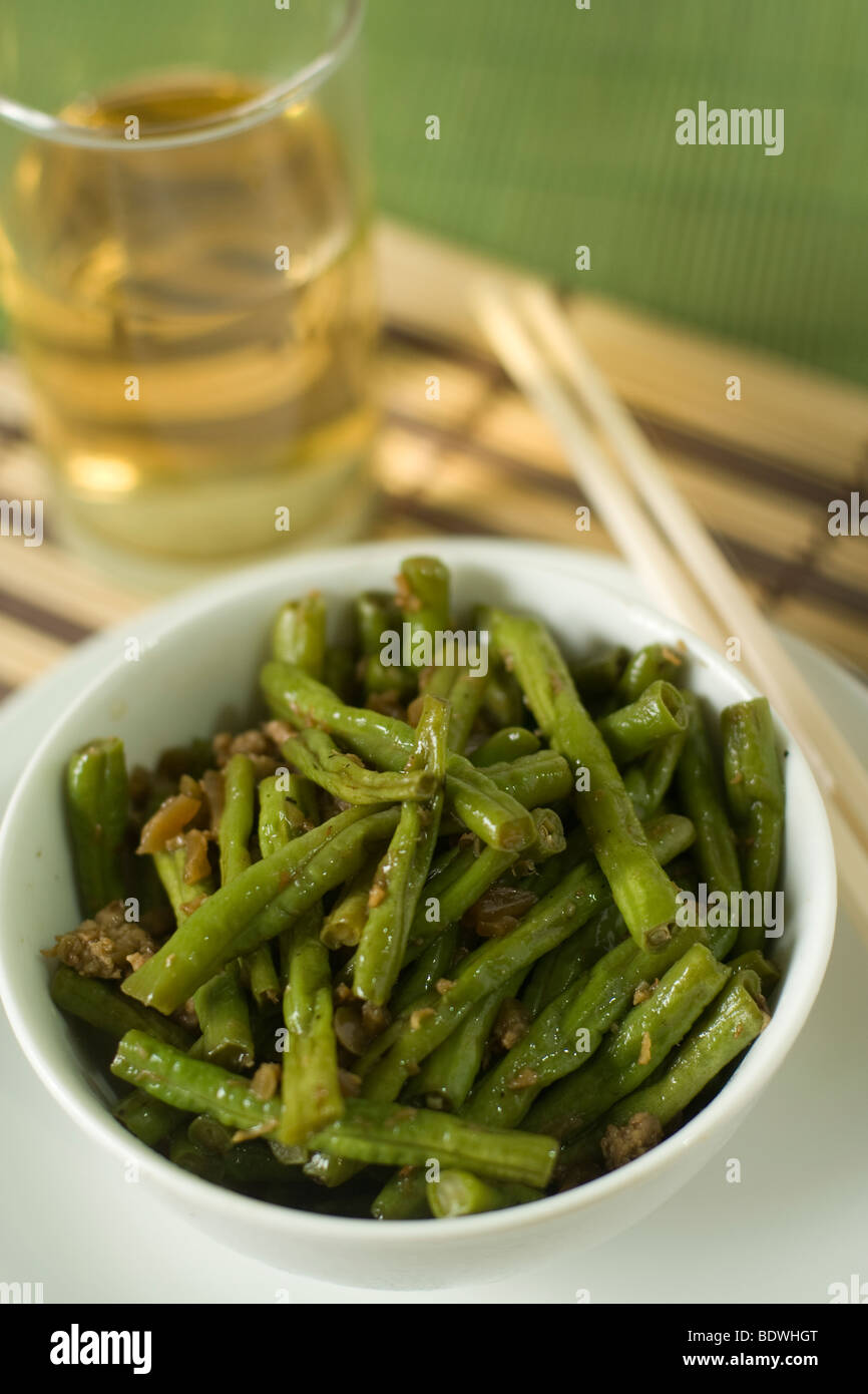 Cantonese dry-fried beans Stock Photo - Alamy