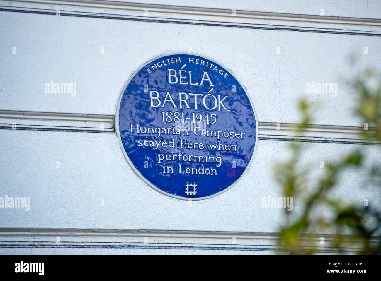 Bela bartok blue plaque hi-res stock photography and images - Alamy