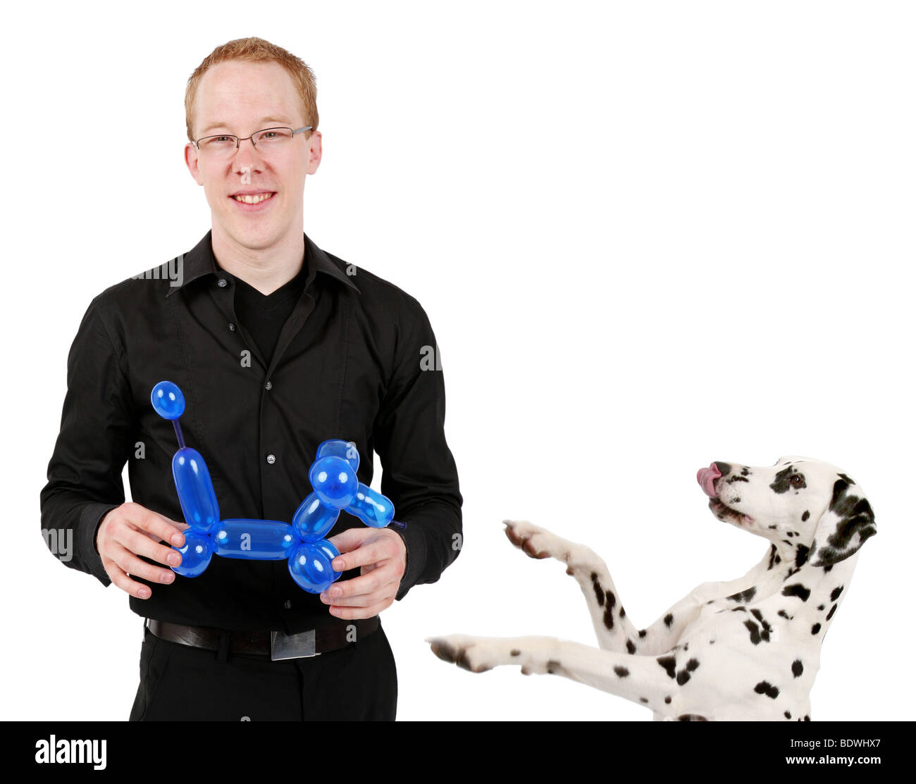 Dog with balloon hi-res stock photography and images - Alamy