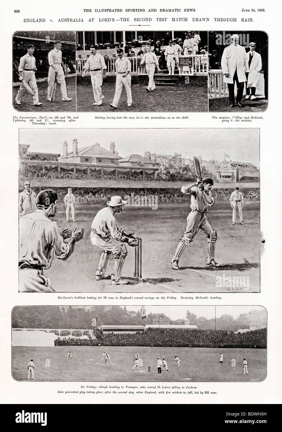 Old photos of cricket matches hi-res stock photography and images - Alamy