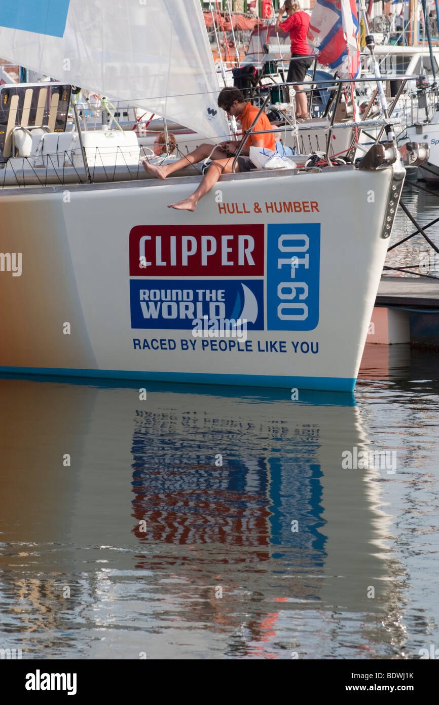Hull & Humber Clipper Yacht in Hull Marina preparing for Clipper Round ...