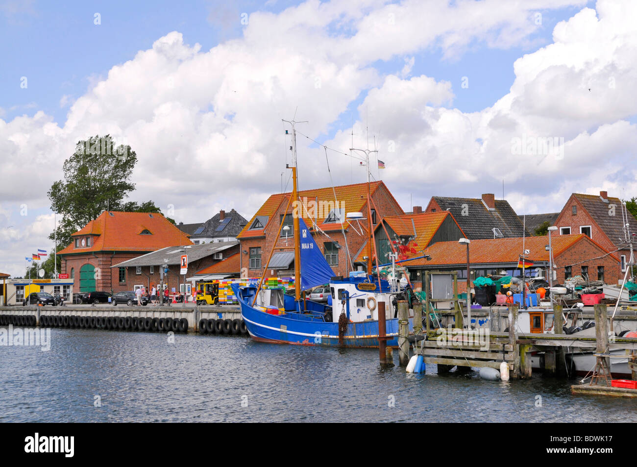 Baltic Sea port Maasholm, Schlei estuary, Schleswig-Holstein, northern ...