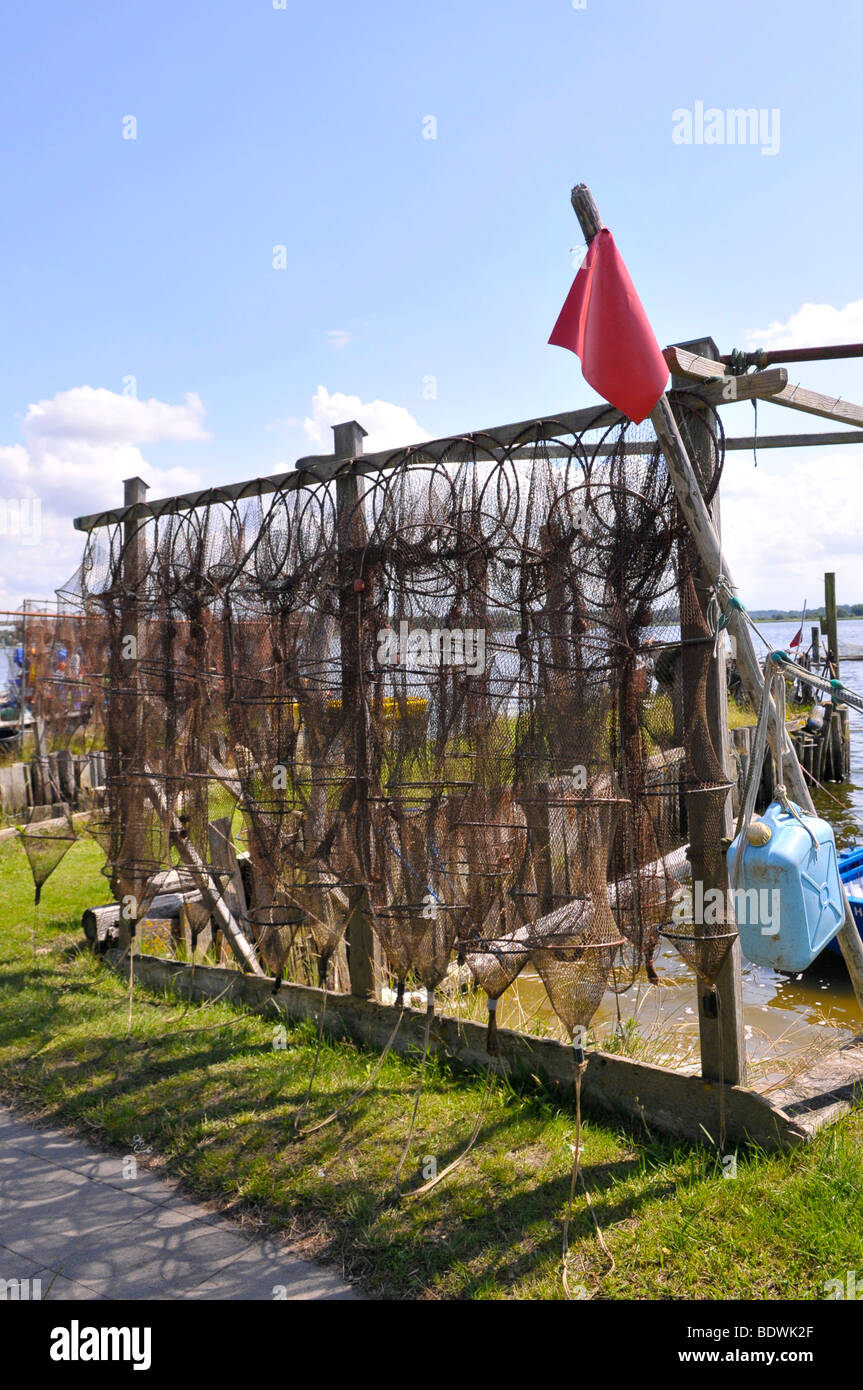 Fish traps drying in fishing hi-res stock photography and images - Alamy