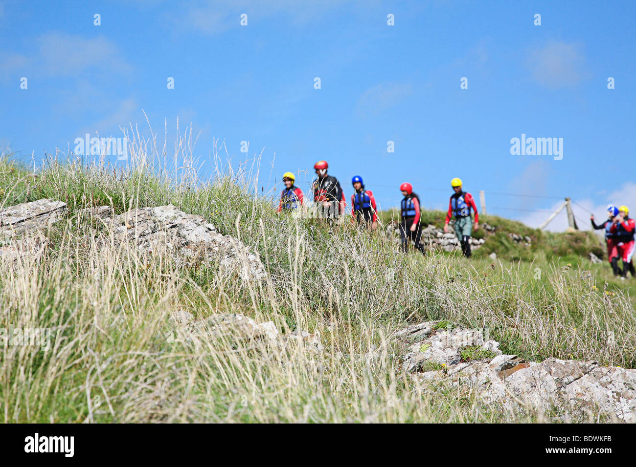 Walkers walk along path hi-res stock photography and images - Alamy