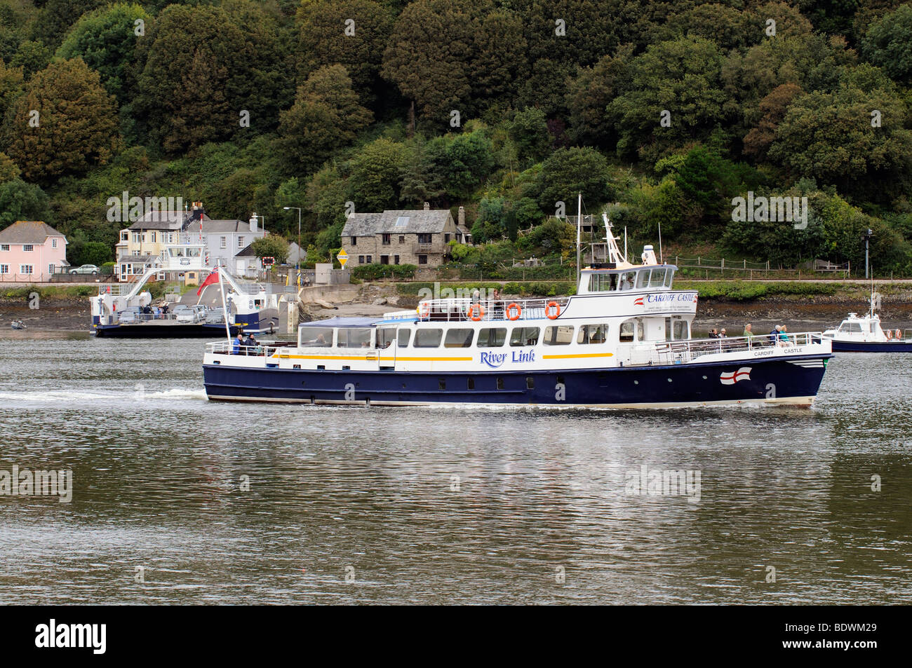 River Dart South Devon England UK a tour boat the Cardiff Castle ...