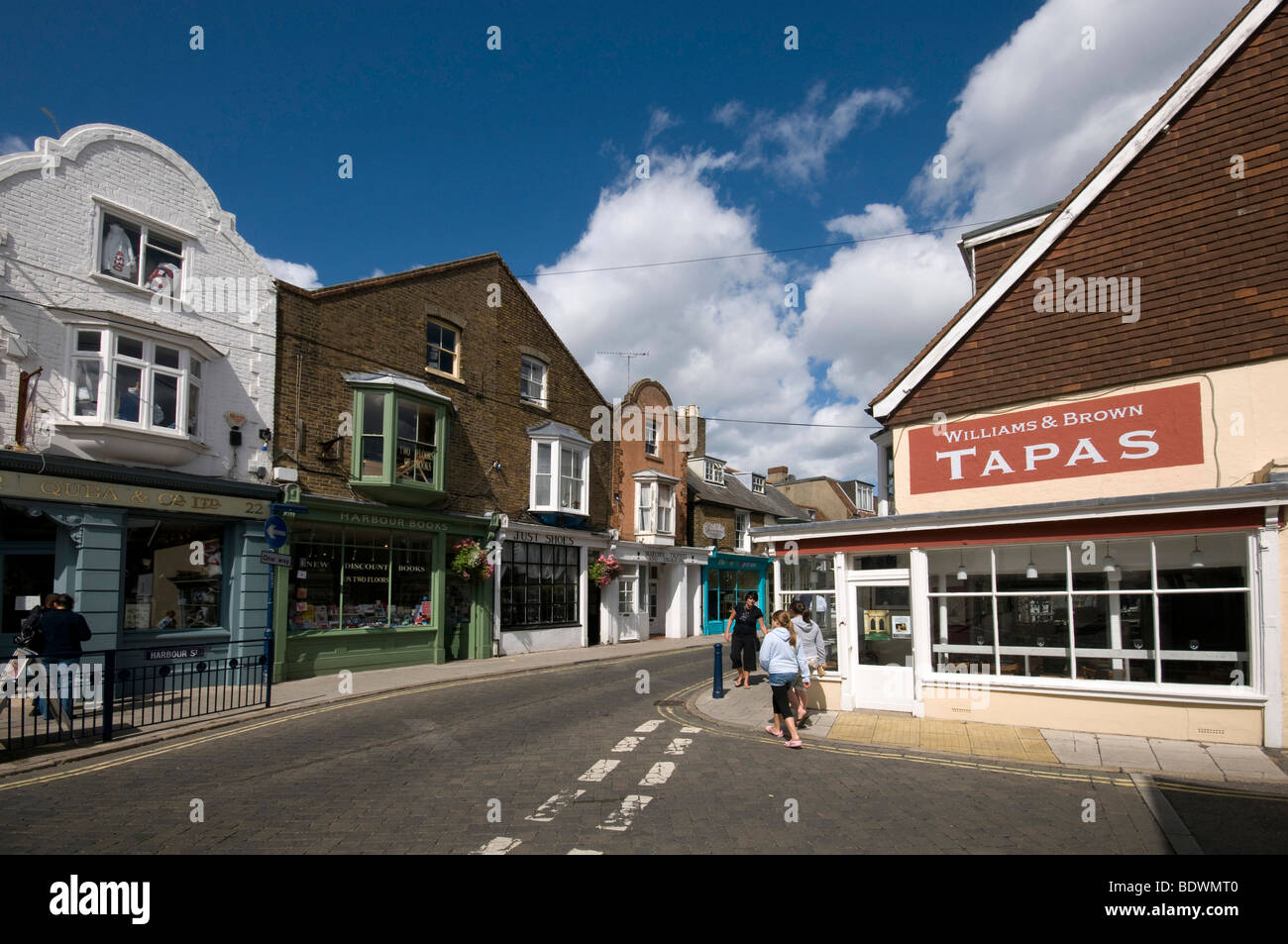 Harbour Street shops in Whitstable kent england uk Stock Photo - Alamy