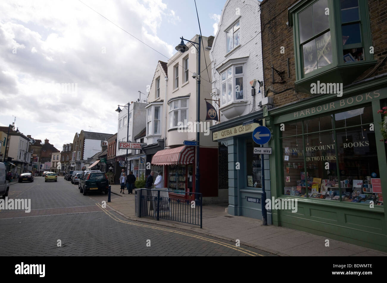 Harbour Street shops in Whitstable kent england uk Stock Photo - Alamy