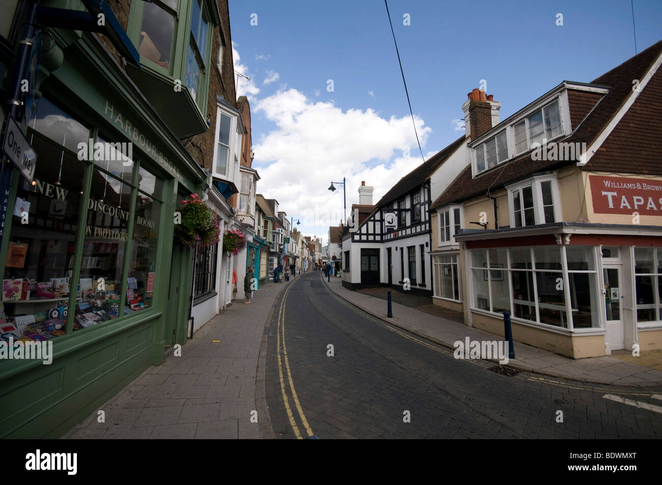 Harbour Street shops in Whitstable kent england uk Stock Photo - Alamy