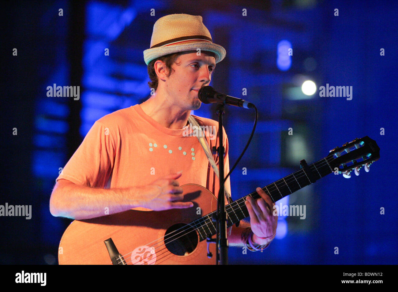 US singer-songwriter Jason Mraz Live at the Blue Balls Festival in ...