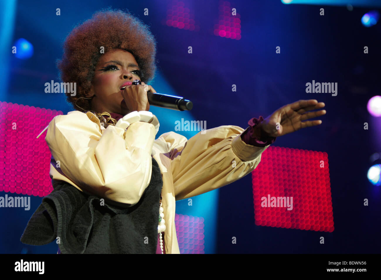 U.S. singer Lauryn Hill performing live at Live at Sunset in the ...