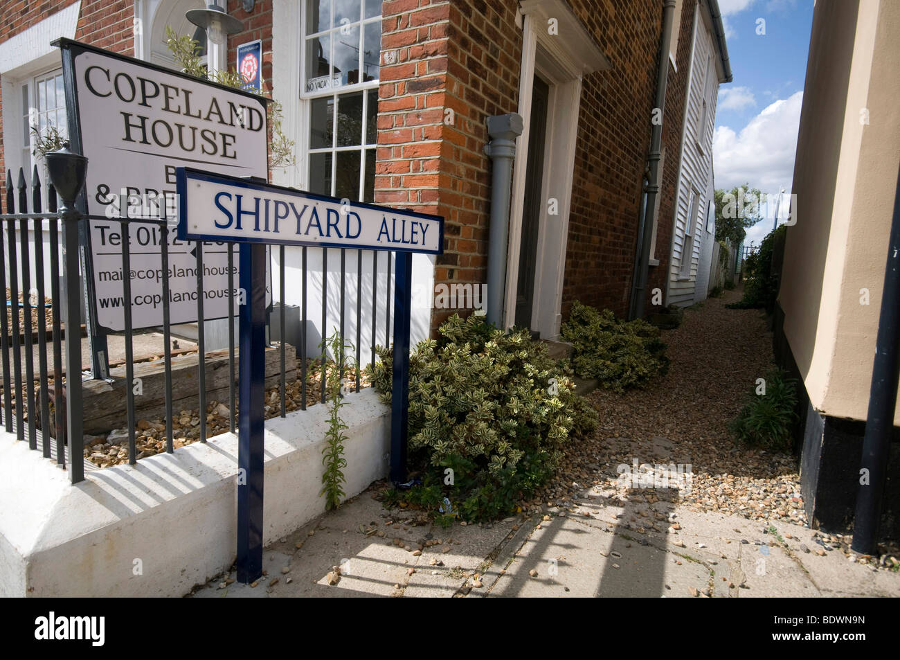 shipyard alley one of the many alleys in Whitstable kent england uk ...