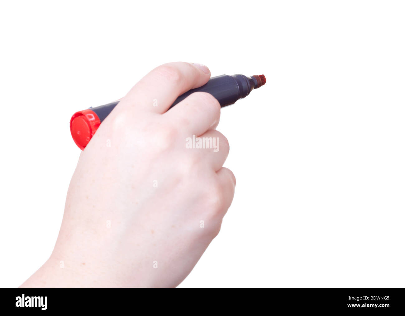 hand writting with a pen isolated on withe background Stock Photo - Alamy