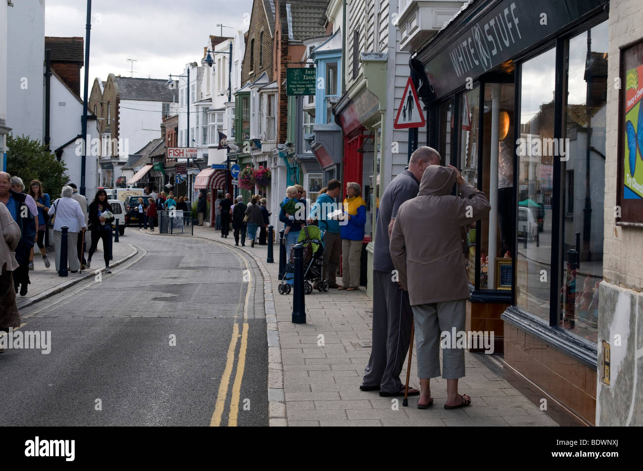 Harbour Street shops in Whitstable kent england uk Stock Photo - Alamy
