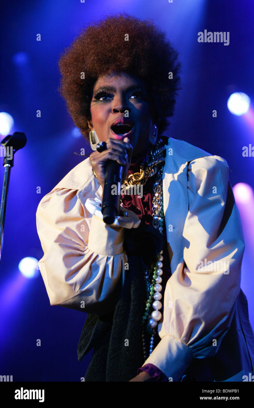 U.S. singer Lauryn Hill performing live at Live at Sunset in the ...