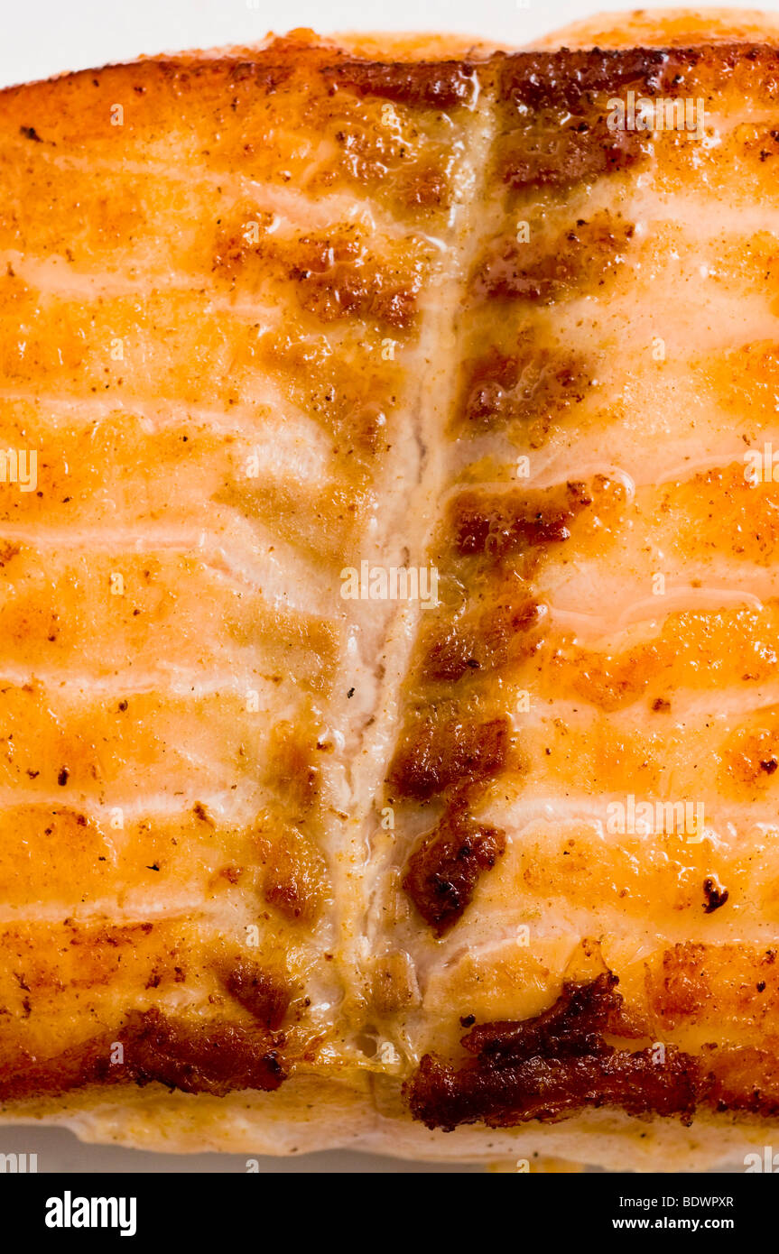 Cooked Salmon Fish Fillet Studio Shoot Stock Photo - Alamy
