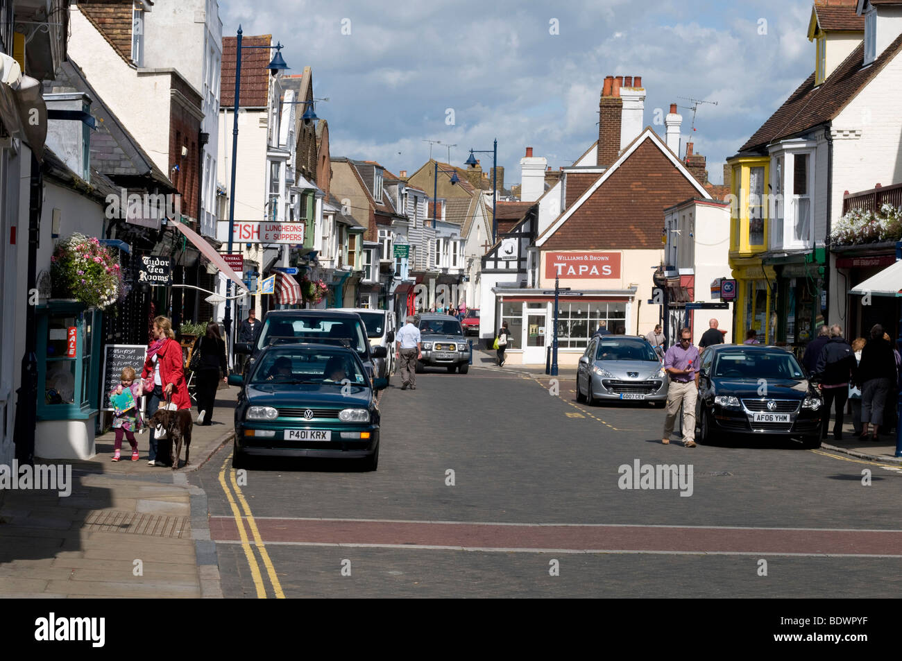 Harbour Street shops in Whitstable kent england uk Stock Photo - Alamy