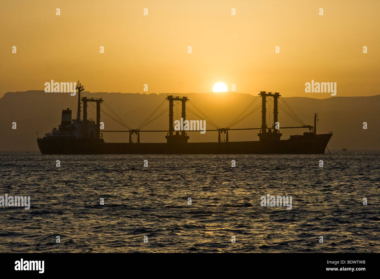Cargo Ship in the Red Sea Stock Photo - Alamy