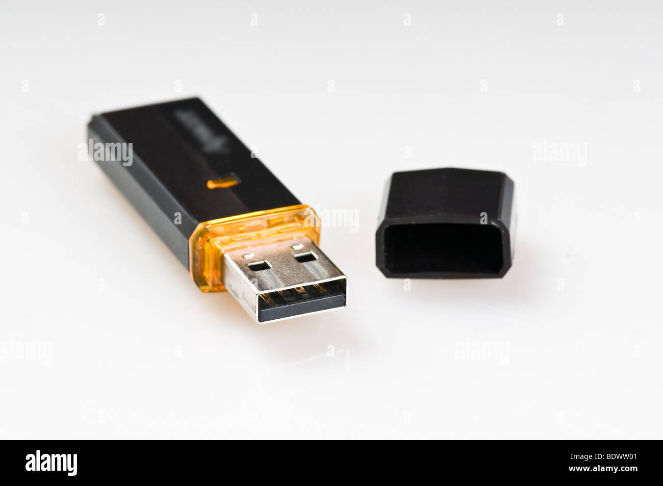 black flash disk on white background Stock Photo - Alamy