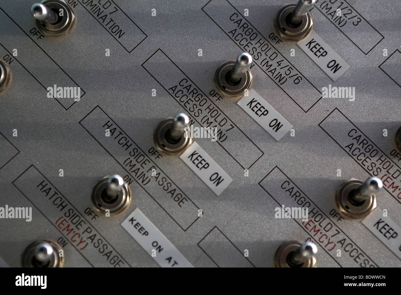 Panel, container ship Stock Photo - Alamy