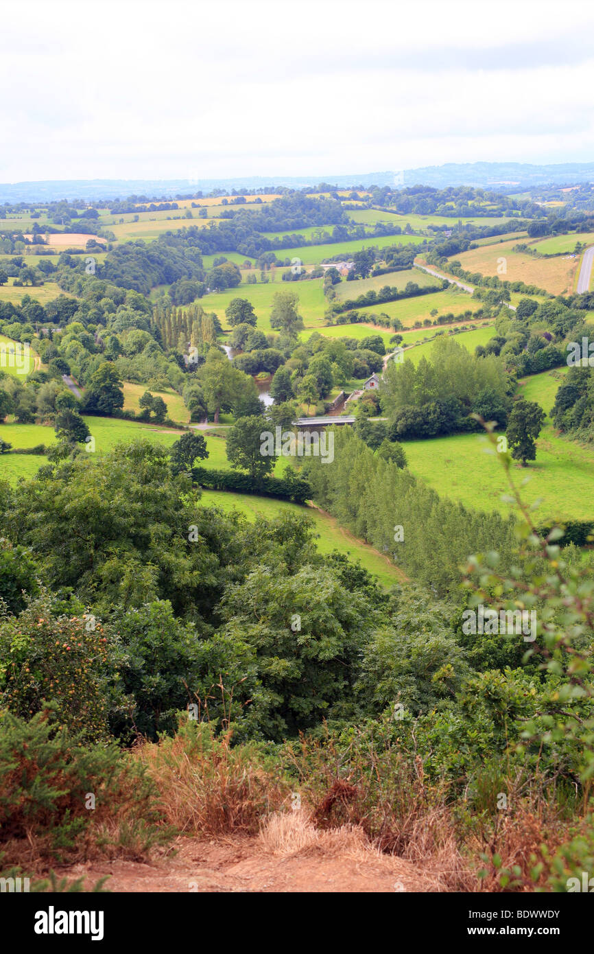 View of Vire River from Point de Vue, Les Roches du Ham, Conde sur Vire ...