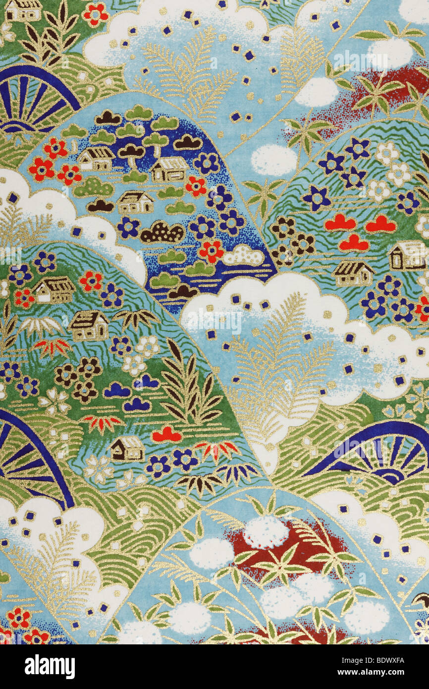 Textile in Japanese style Stock Photo - Alamy