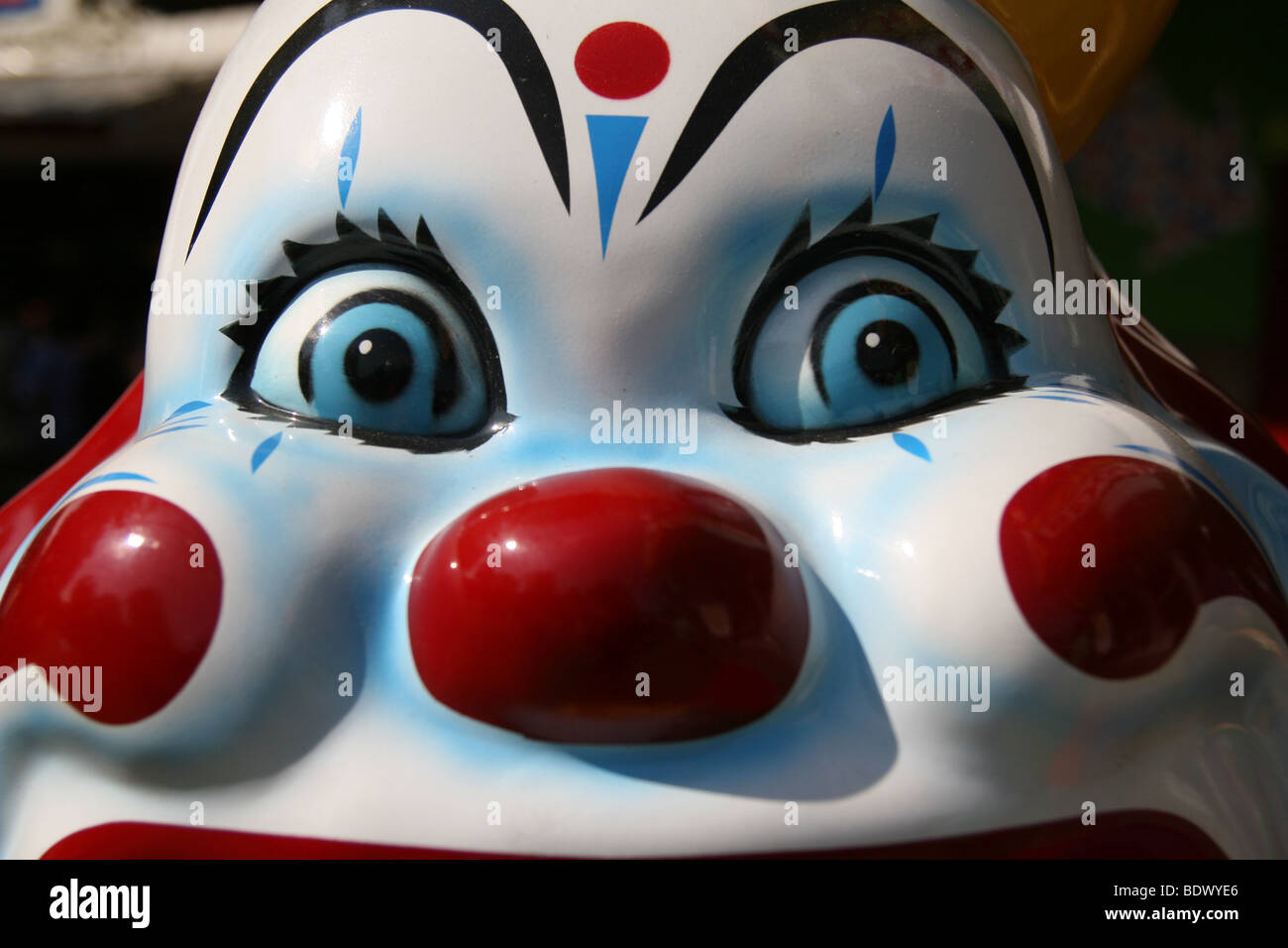 A close up of a statue of a clown's face Stock Photo - Alamy