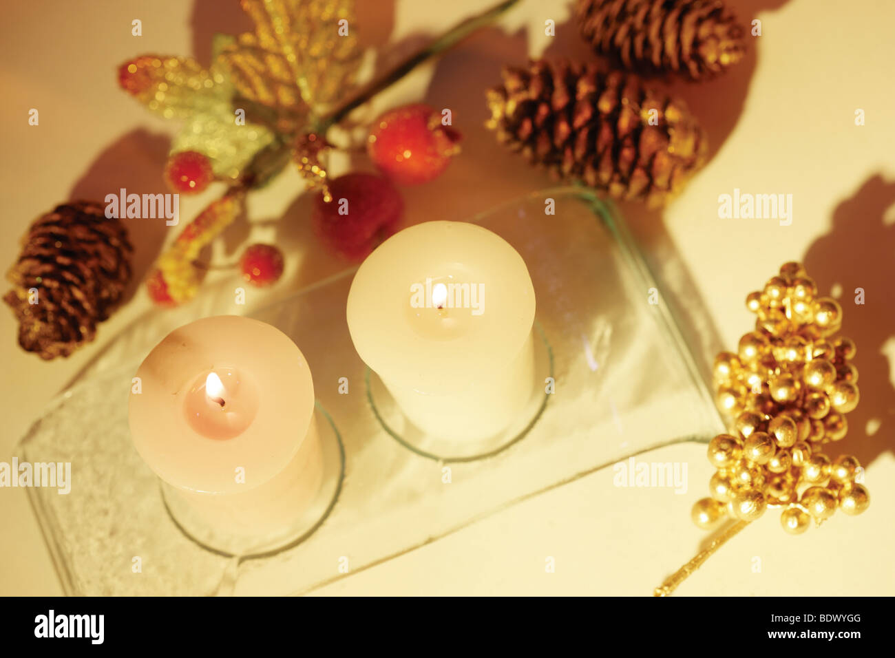 Overhead shot christmas decorations hi-res stock photography and images ...