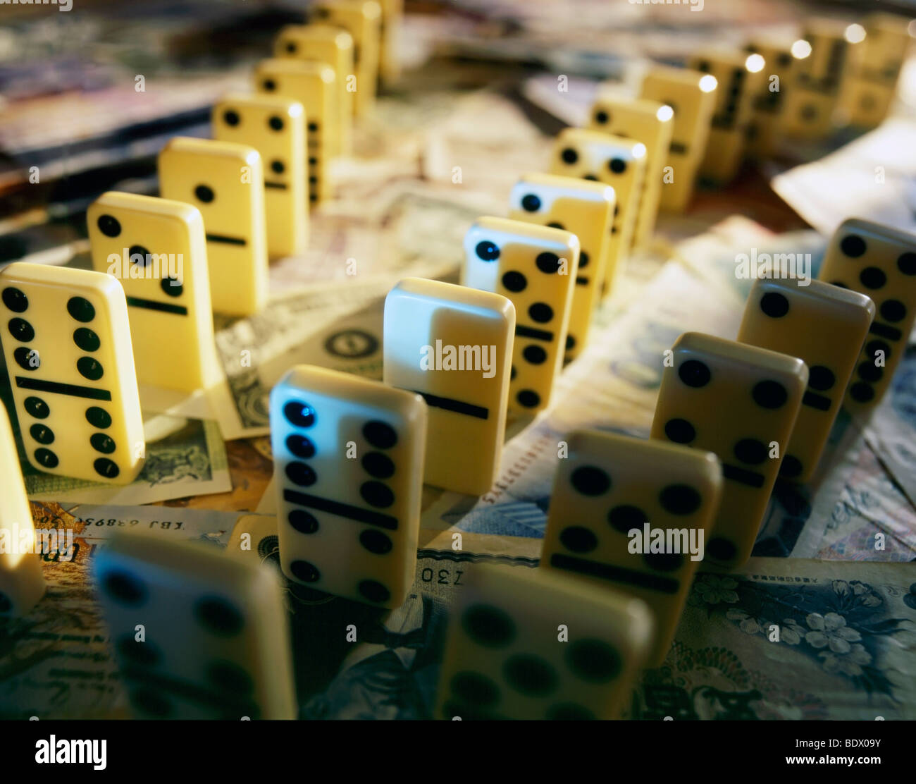 Fallen dominoes hi-res stock photography and images - Alamy