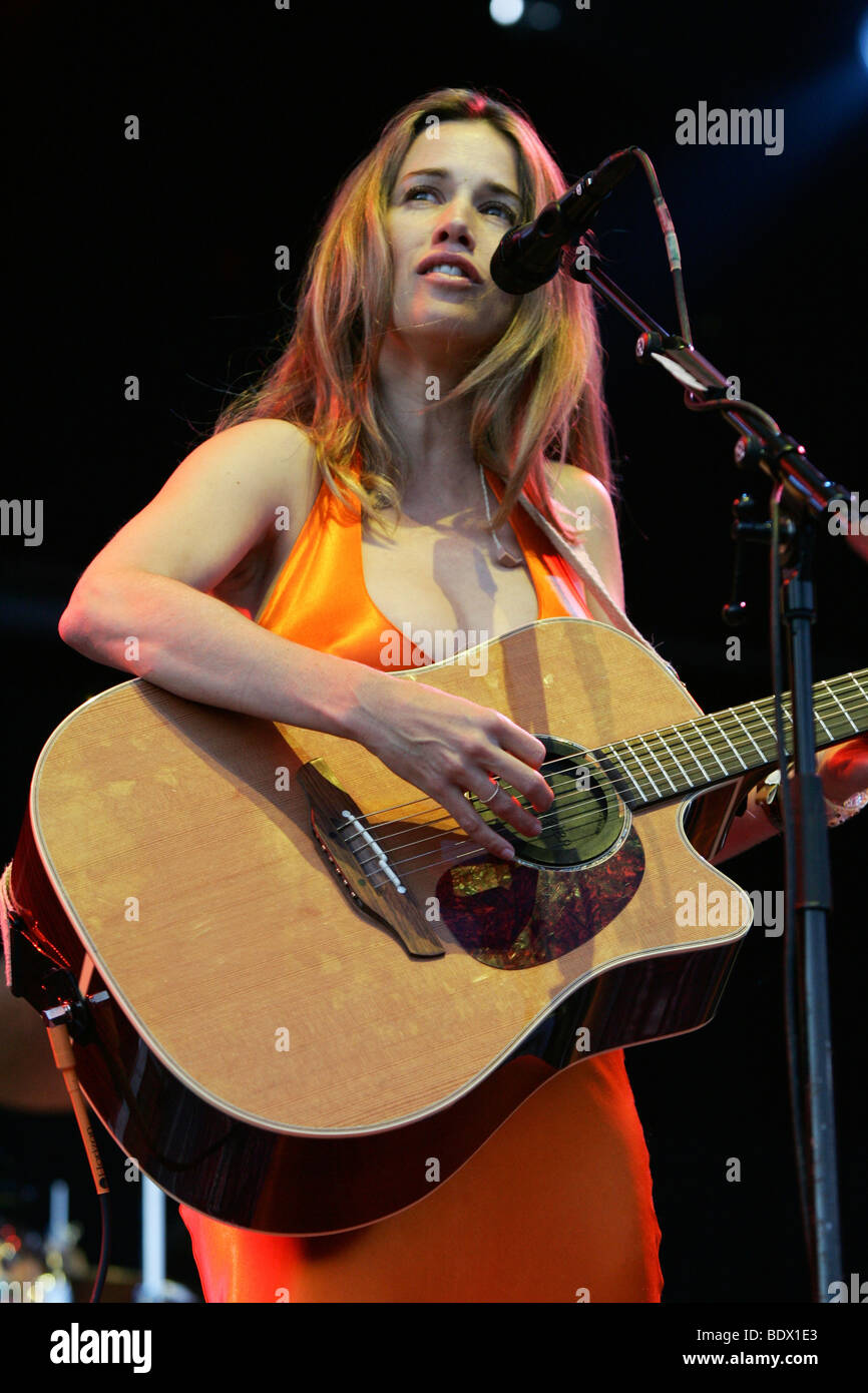 American singer-songwriter Heather Nova performing live at the Outside ...