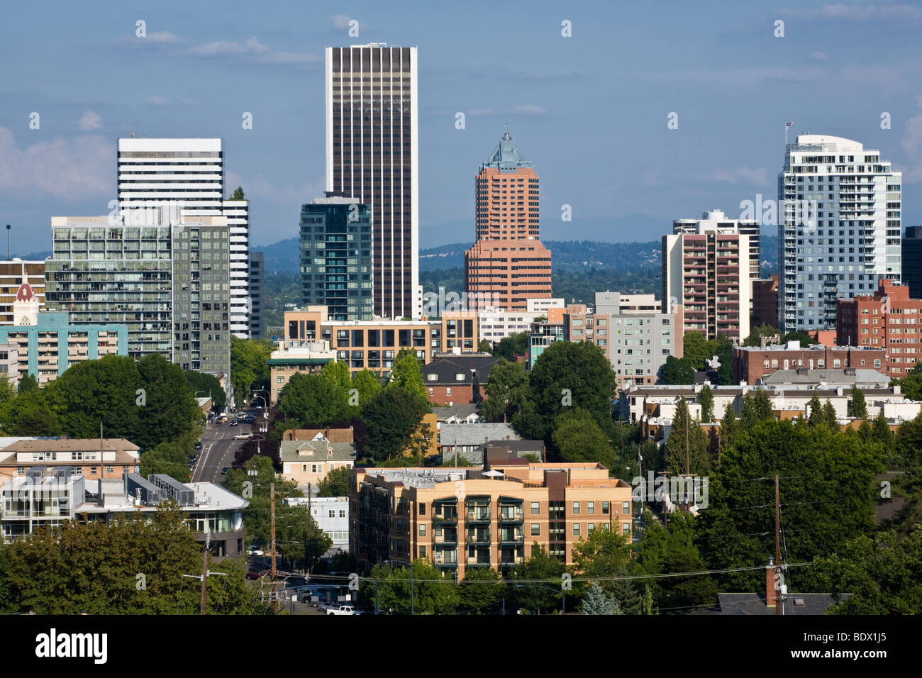 Skyline of Portland, Oregon Stock Photo - Alamy