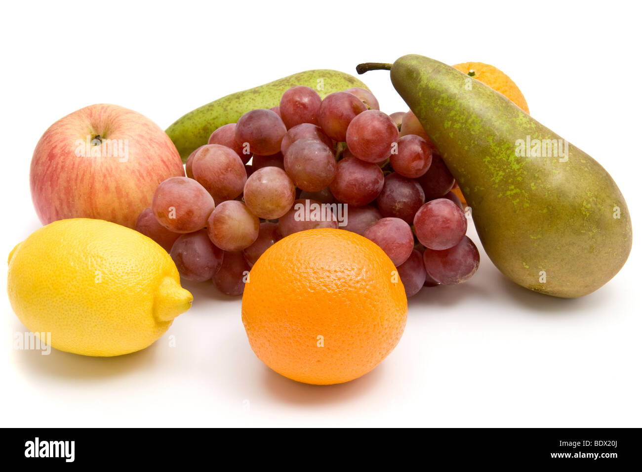 Group of fresh fruits isolated on white Stock Photo - Alamy