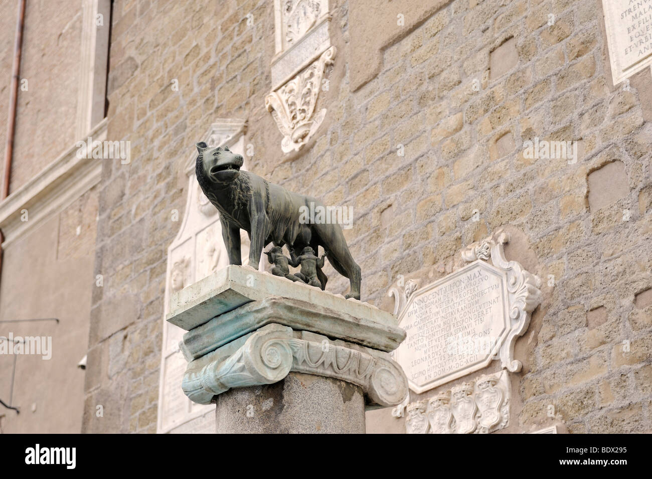 Capitoline Wolf with Romulus and Remus, symbol of Rome, Italy, Europe ...