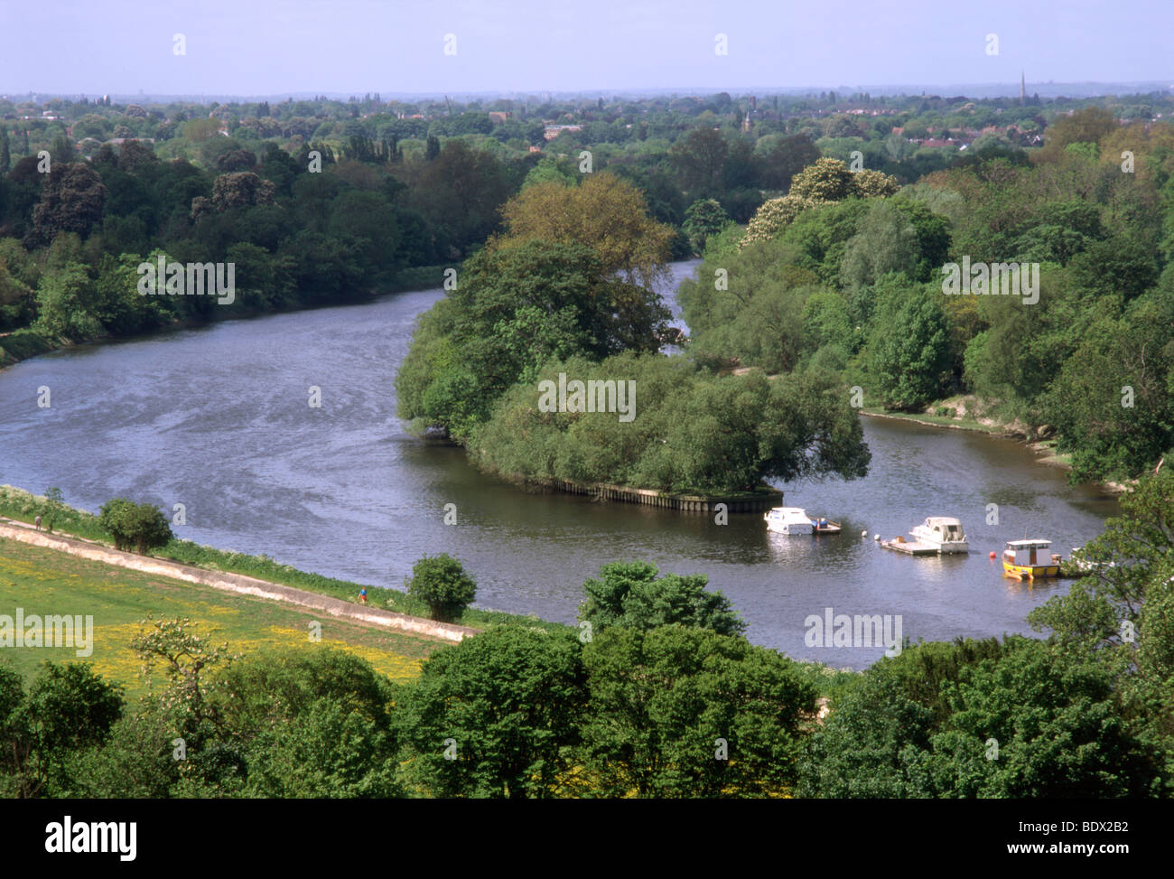 England Surrey Richmond view of river Thames from Richmond hill Stock ...