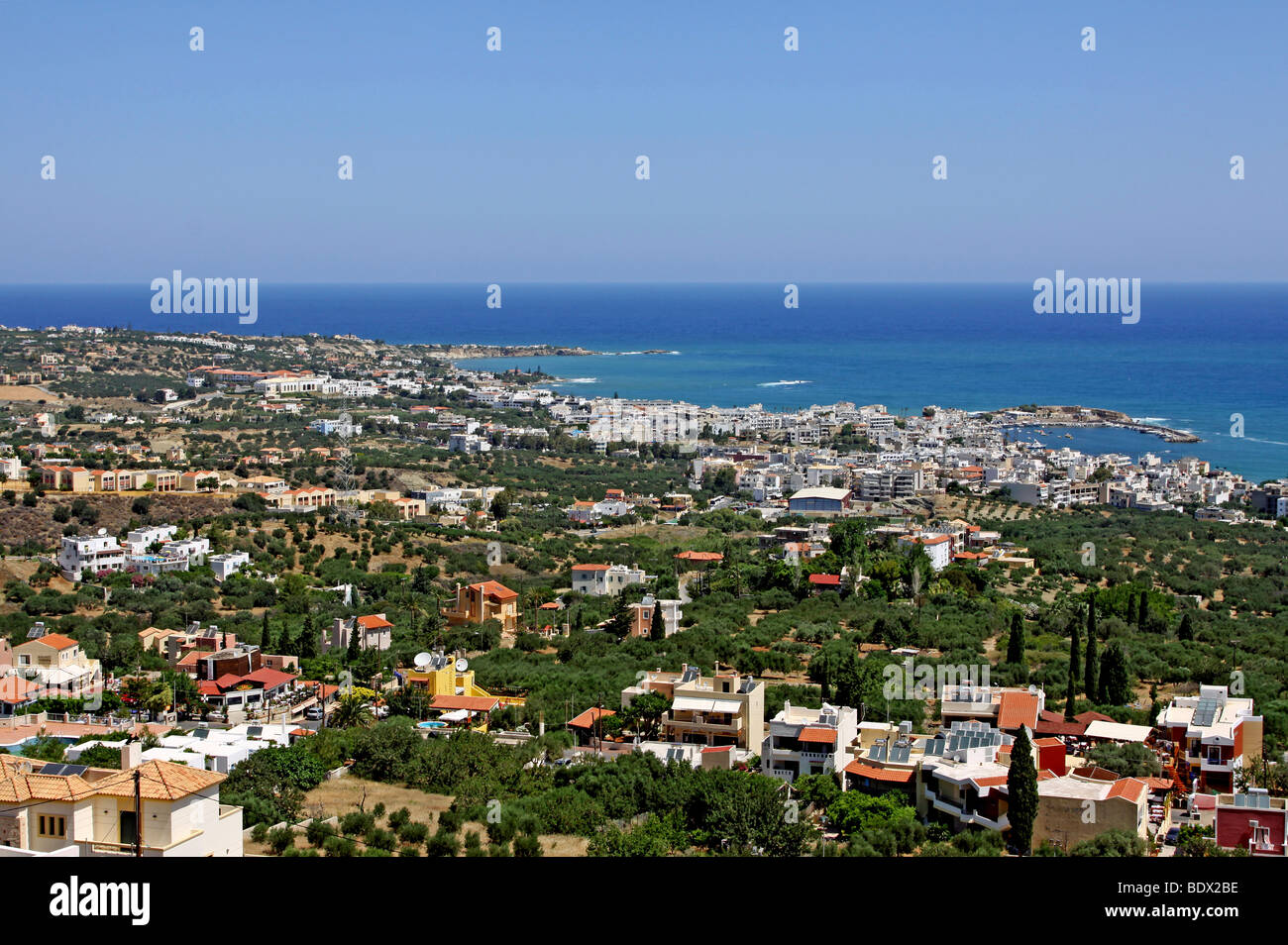 Panoramic view, Hersonissos, Crete, Greece, Europe Stock Photo - Alamy