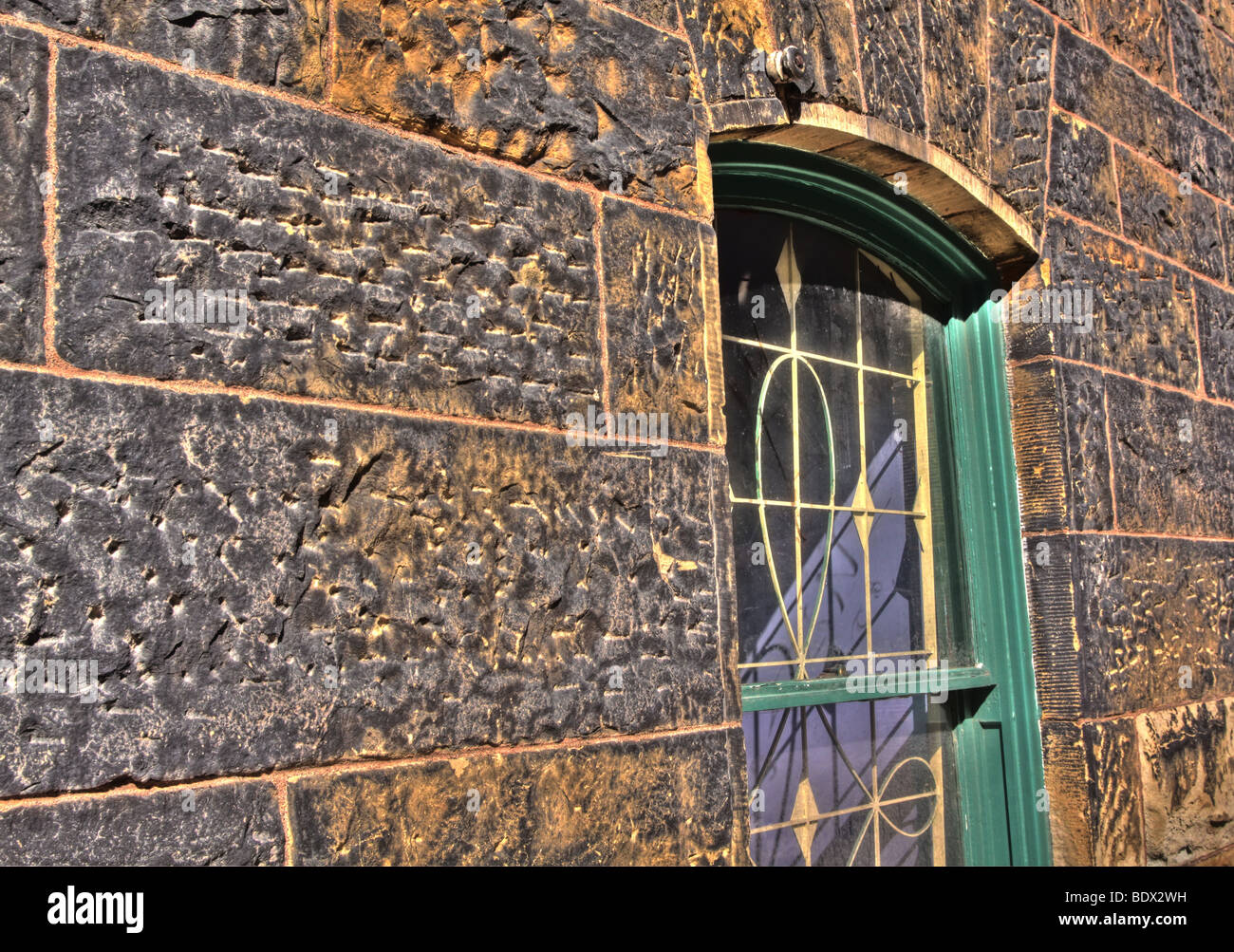 HDR image of a stone wall and window Stock Photo - Alamy