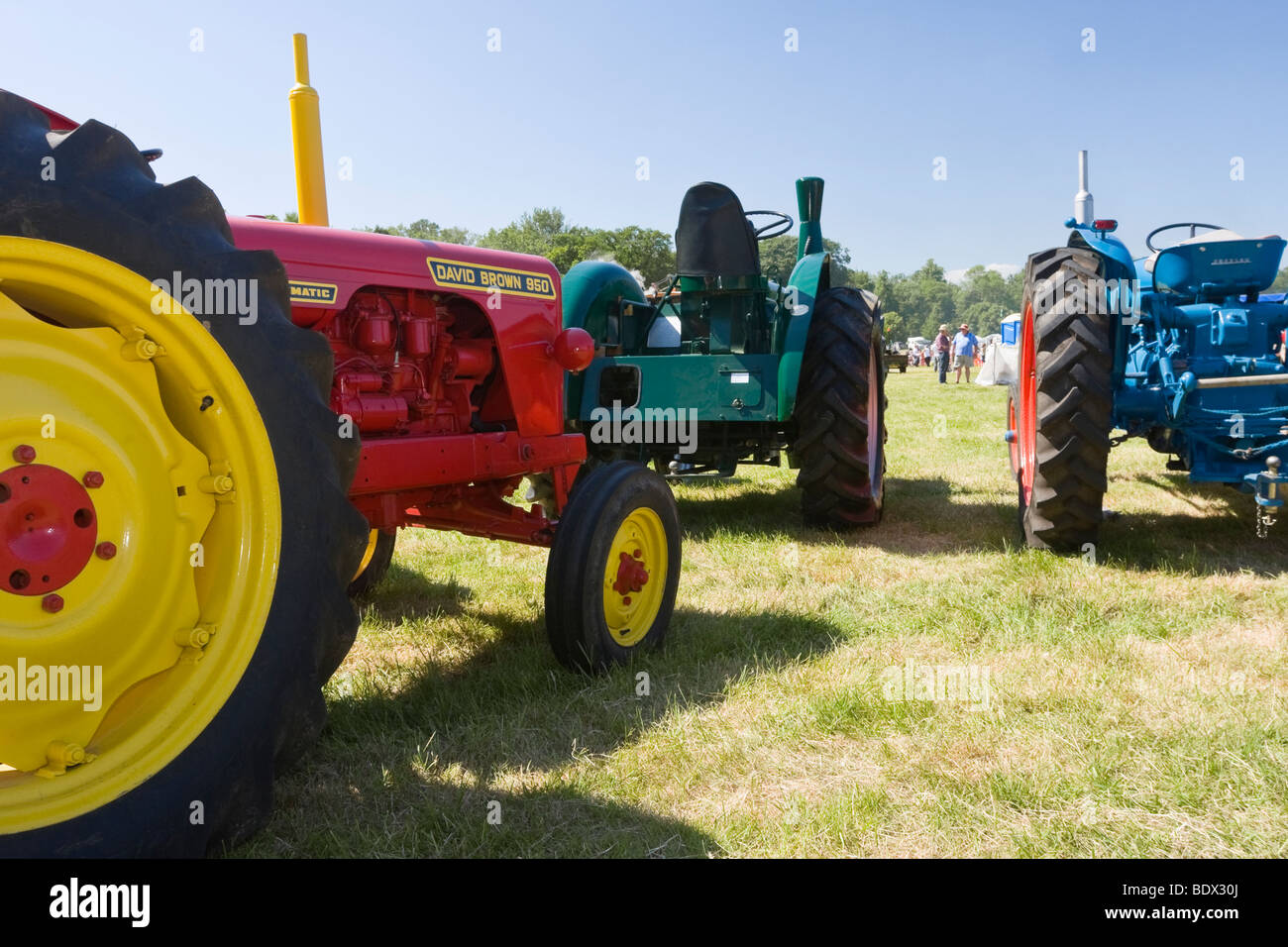 Colourful vintage tractors Stock Photo - Alamy