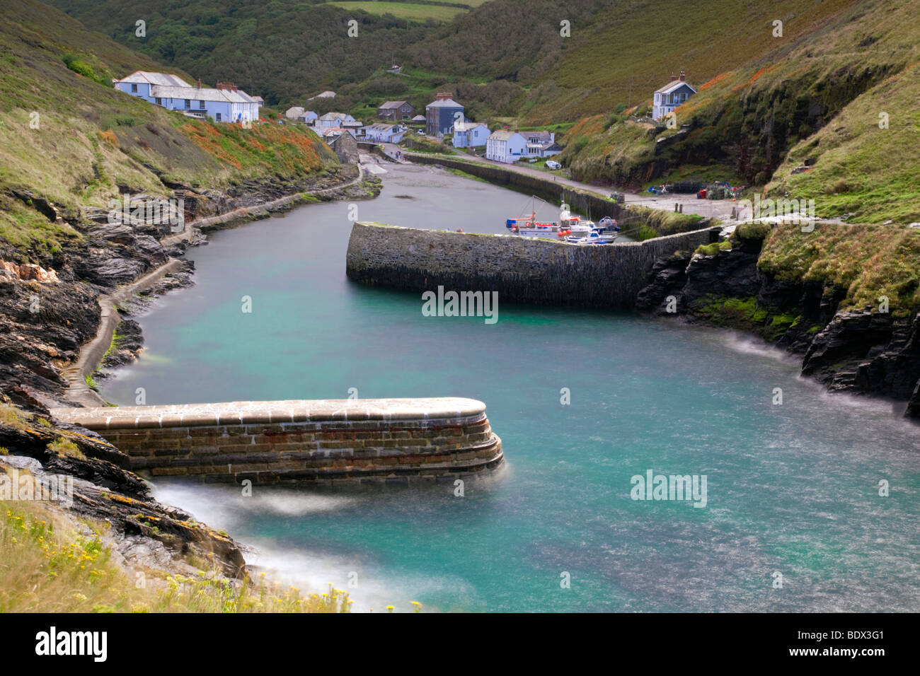 boscastle harbour; cornwall Stock Photo - Alamy