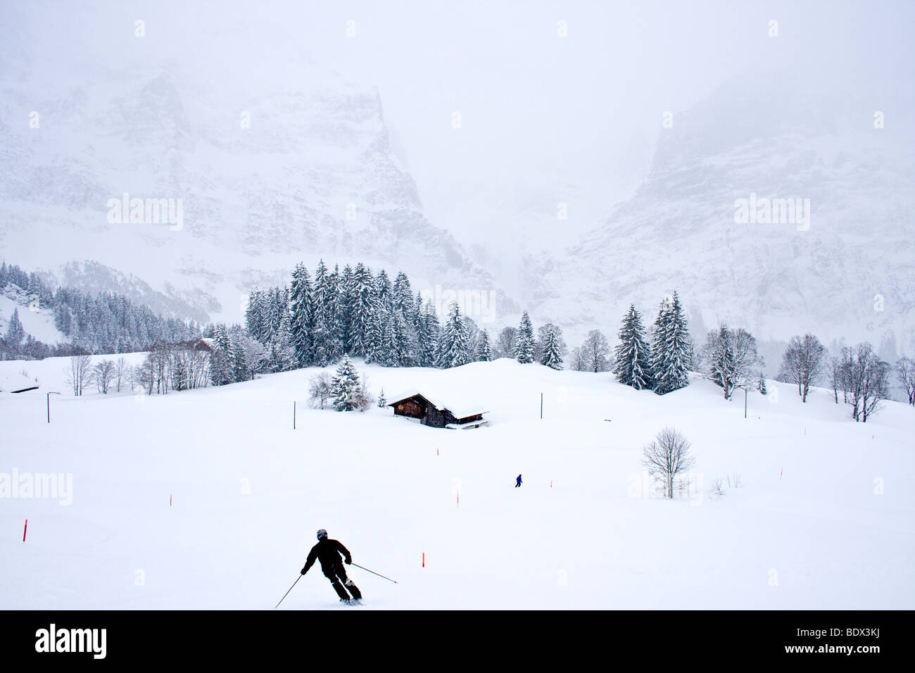 Switzerland swiss alps skiing village hi-res stock photography and ...