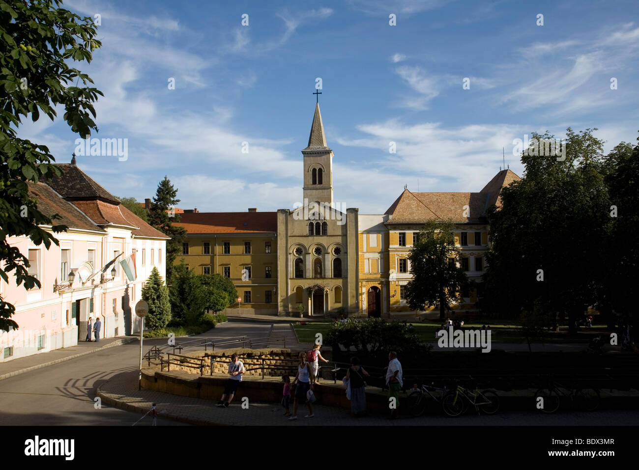 The park on Szent Istvan Ter in Pec, Hungary Stock Photo - Alamy