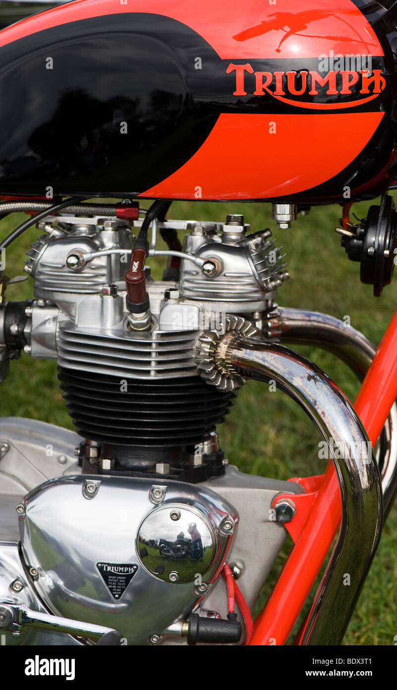 Custom Triumph motorbike , Classic british motorcycle Stock Photo - Alamy