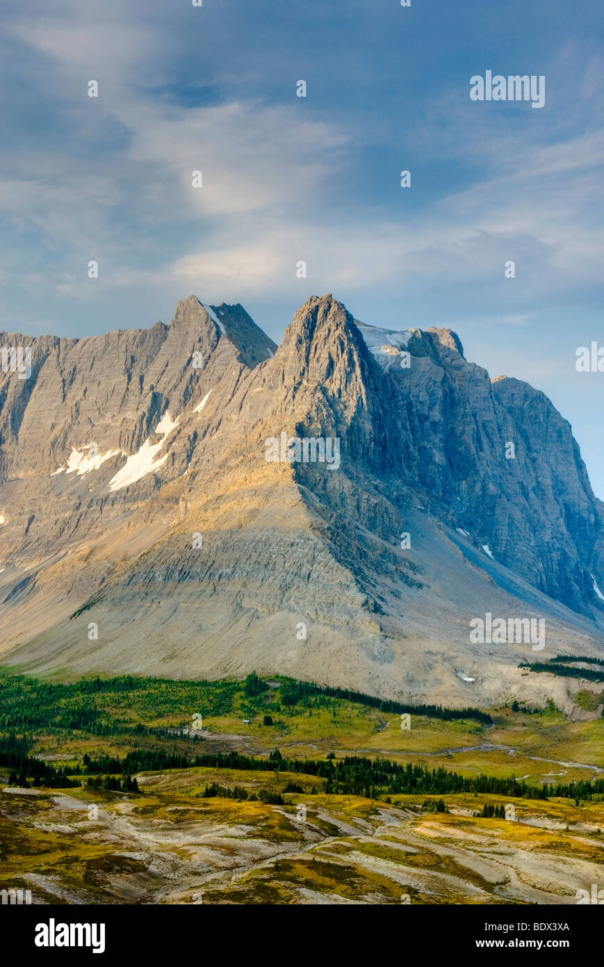 Mount Gray 3000m (9843') from Rockwall Pass, Kootenay National Park ...