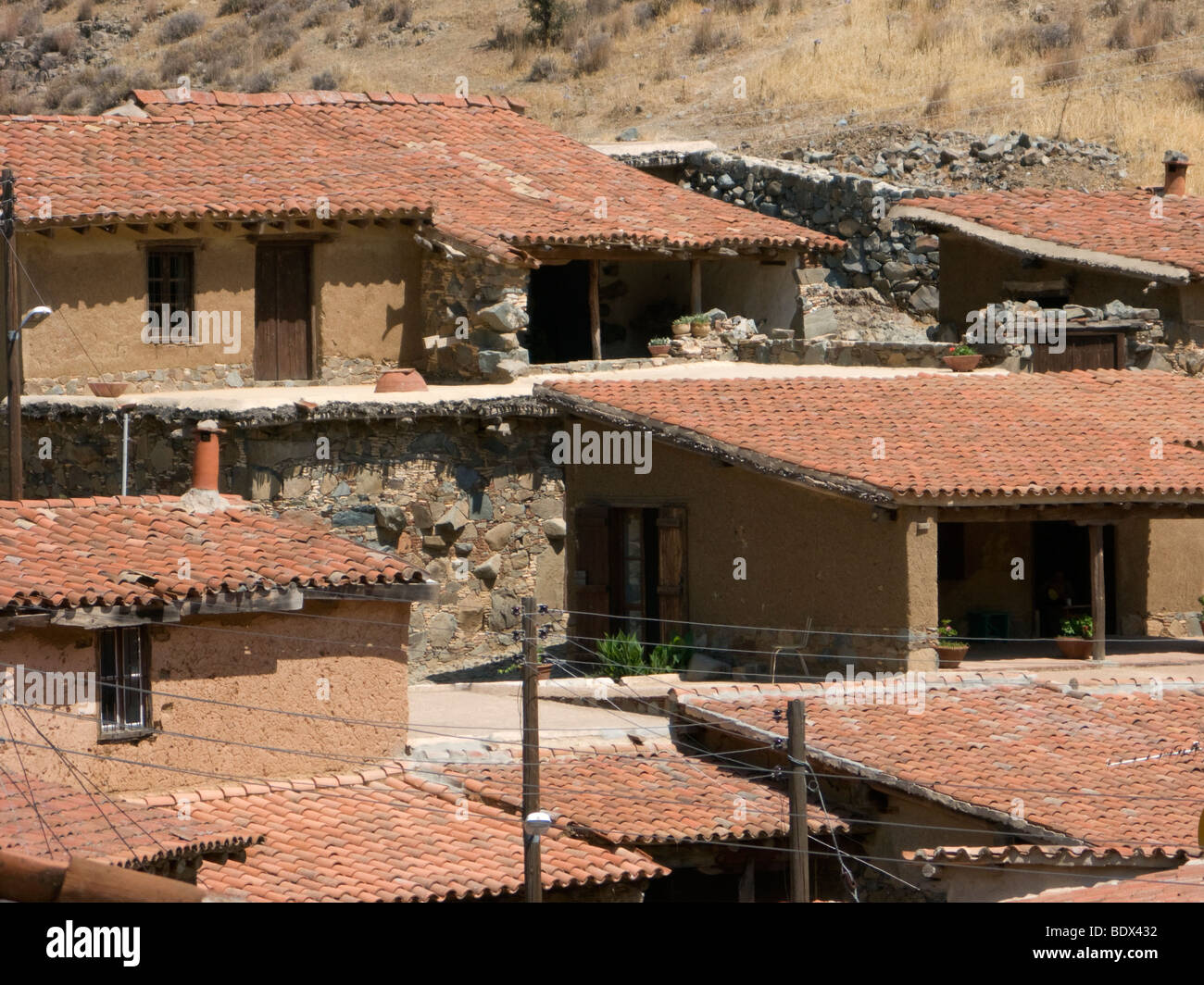 The rural village museum of Fikardou, Cyprus. The oldest house in the ...